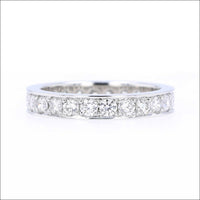 Bead Set Bright Cut Diamond 1.51cttw Eternity Band in Platinum | Jewelsmith